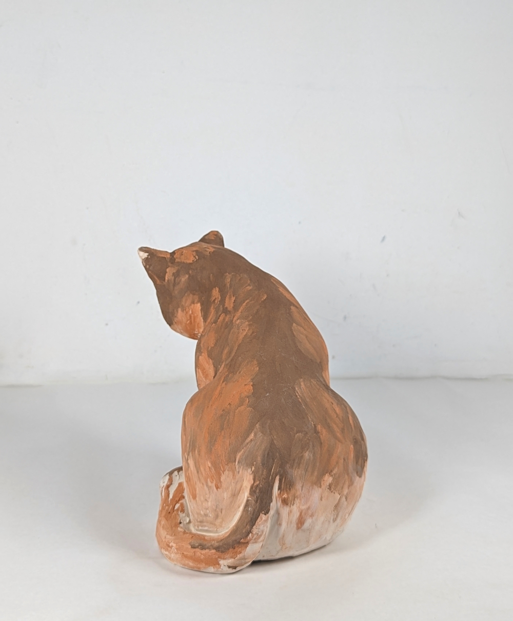 Chat assis - vendu - Olinne Sculpture